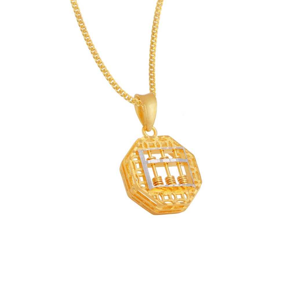 916 Gold Coin Octagon Abacus Pendant – Chiang Heng