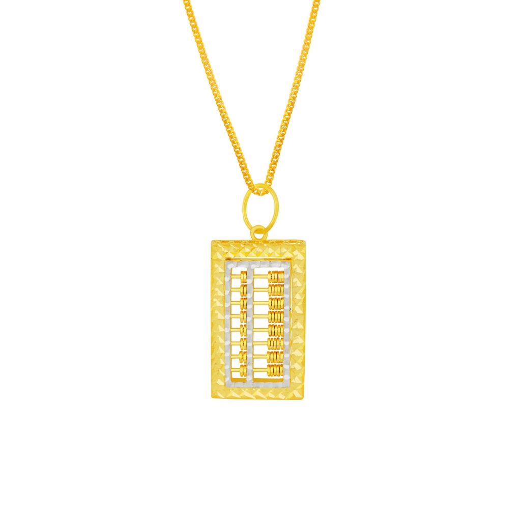 916 Gold Golden Beads Square Abacus Pendant – Chiang Heng