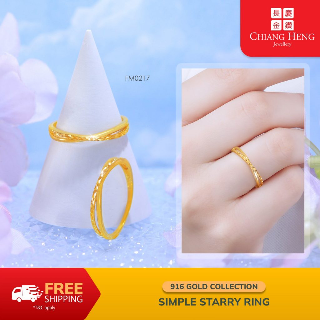 916 Gold Simple Starry Ring – Chiang Heng