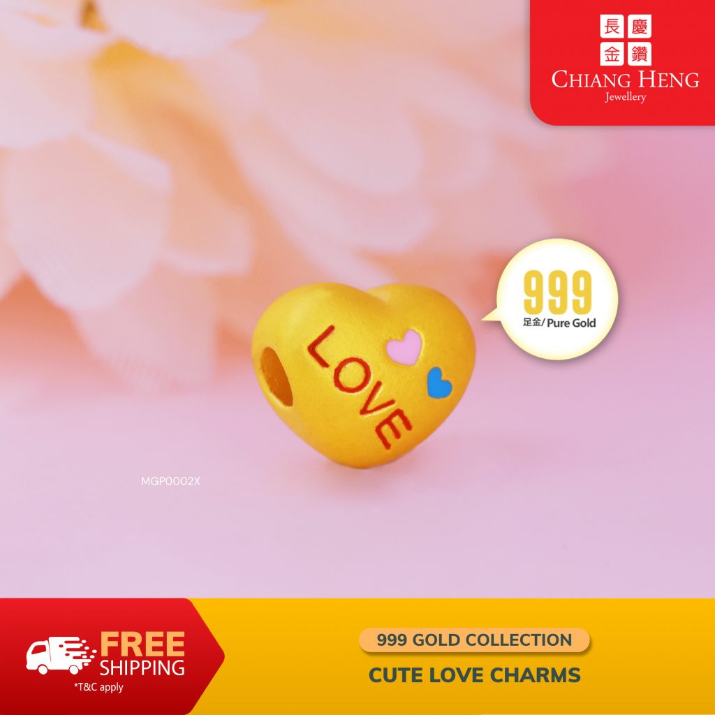 999 Gold Cute Love Charms – Chiang Heng
