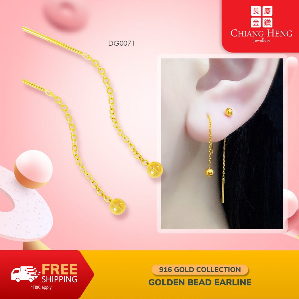 916 Gold Bead Earline – Chiang Heng