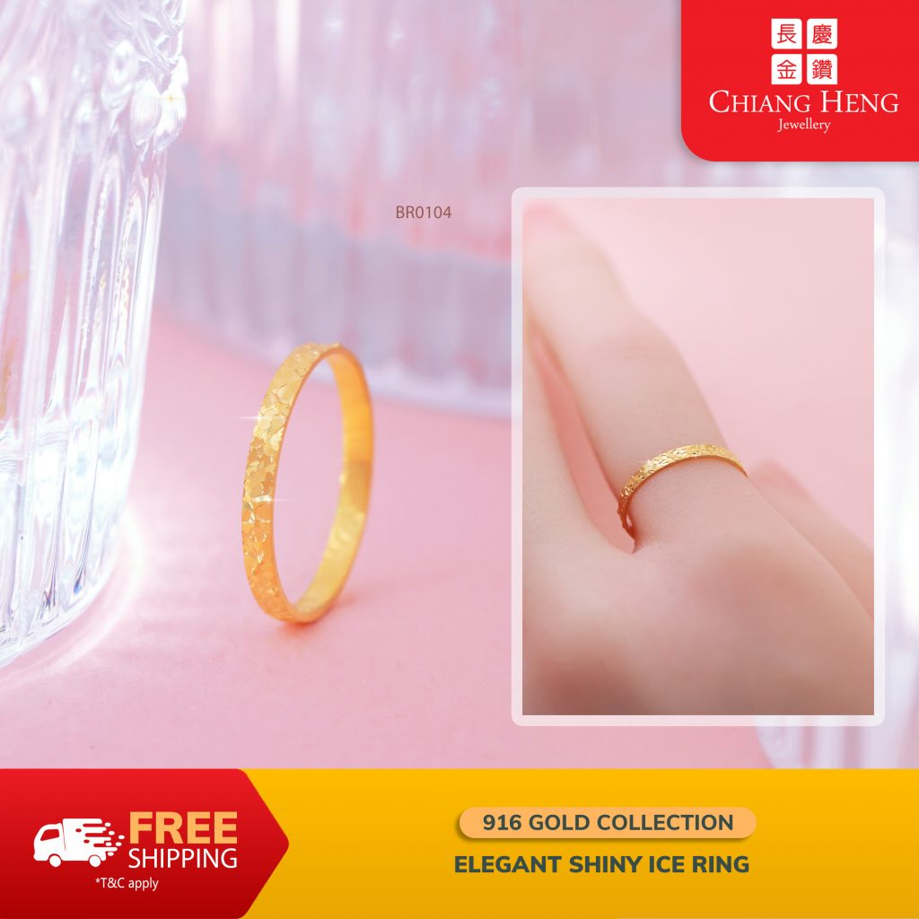916 Gold Elegant Shiny Ice Ring – Chiang Heng