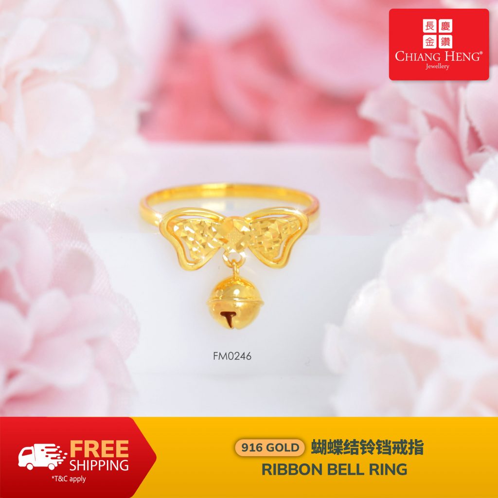 916 Gold Ribbon Bell Ring – Chiang Heng