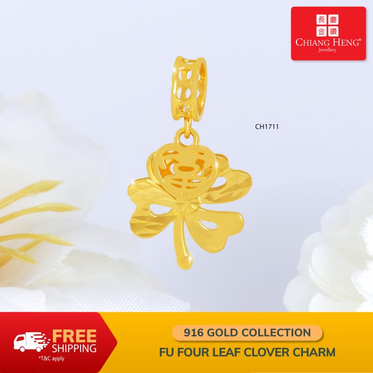 916 Gold Fu Four Leaf Clover Charms – Chiang Heng
